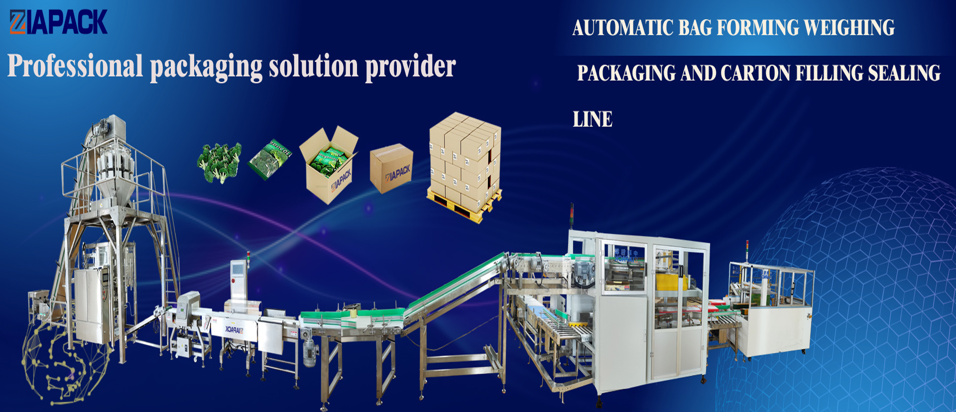 Automatic carton box forming filling and carton box packaging line - IAPACK